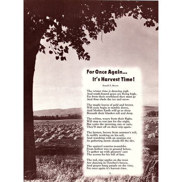 None and/or Unknown | Other | For Once Again Its Harvest Time Russell ...